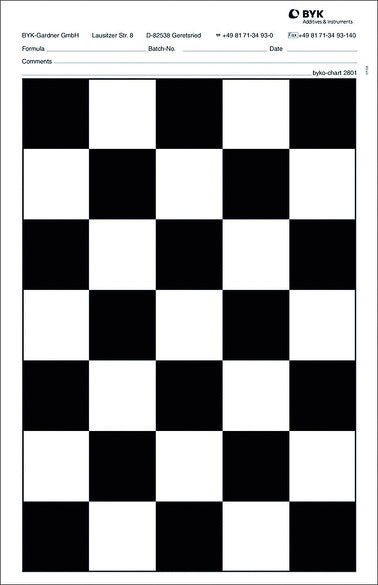 Byko Chart spreading rate L standardized card — Exacolor USA