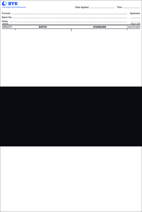 Byko Chart 3B Standardized Opacity Card — Exacolor USA