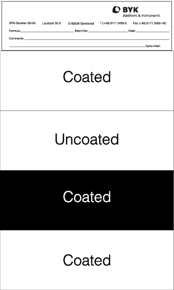 Byko Chart Penopac 18B standardized card — Exacolor USA