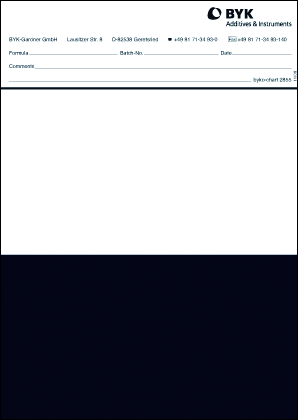 Uncoated Byko Chart M standardized card — Exacolor USA