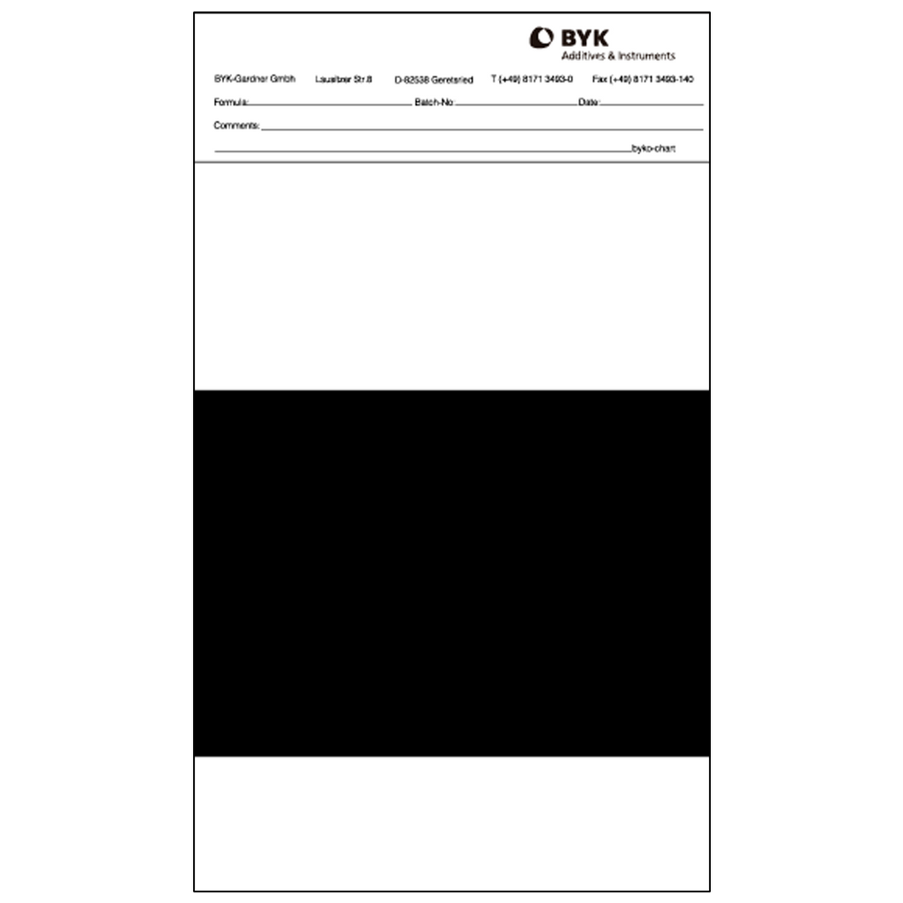 Byko Chart 7B standardized card — Exacolor USA