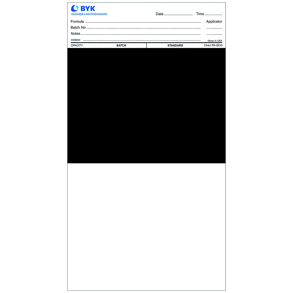 Byko Chart 2A Standardized Opacity Card — Exacolor USA